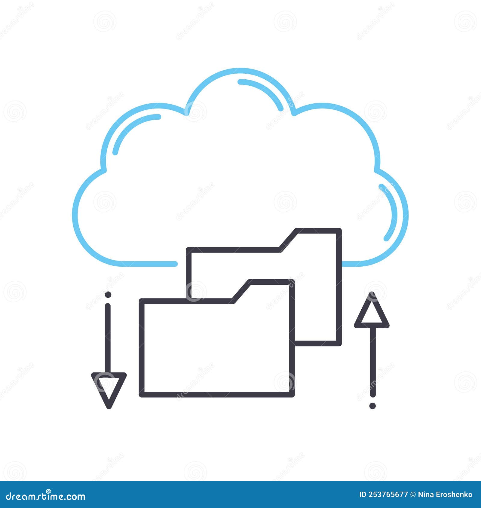 Data Backup Line Icon, Outline Symbol, Vector Illustration, Concept ...