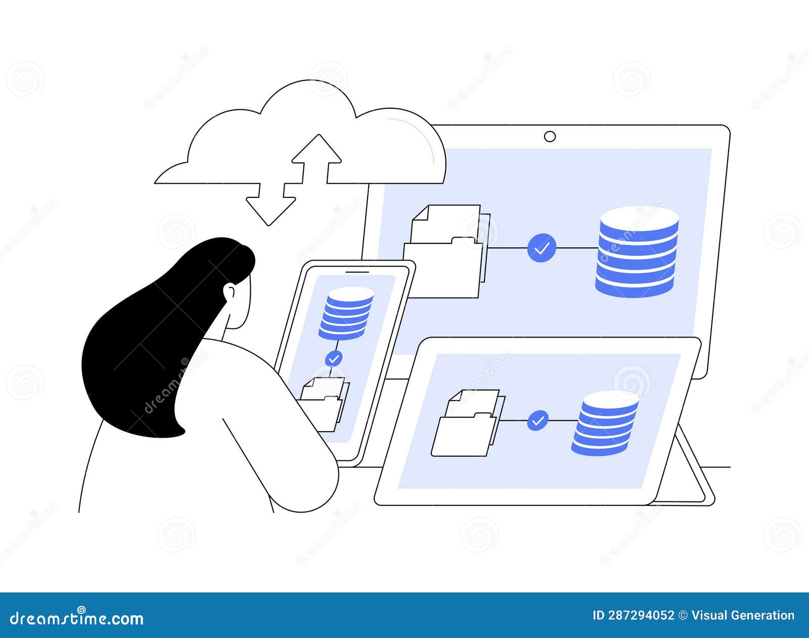 Data Backup and Recovery Abstract Concept Vector Illustration. Stock ...