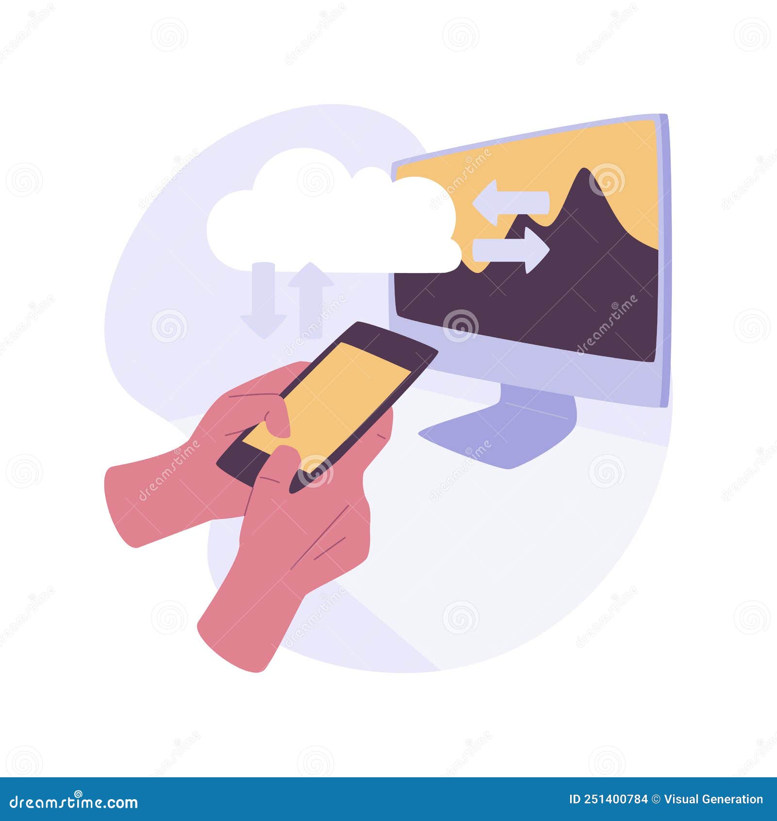 Data Backup and Recovery Isolated Cartoon Vector Illustrations. Stock ...
