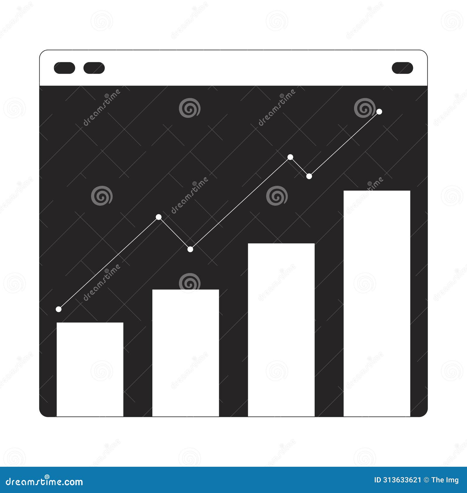 Data Bar Graph Line Webpage Black and White 2D Line Cartoon Object ...