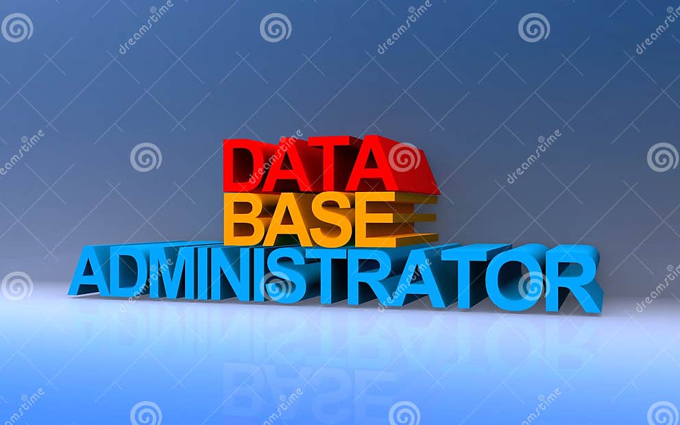 Data Base Administrator on Blue Stock Illustration - Illustration of ...