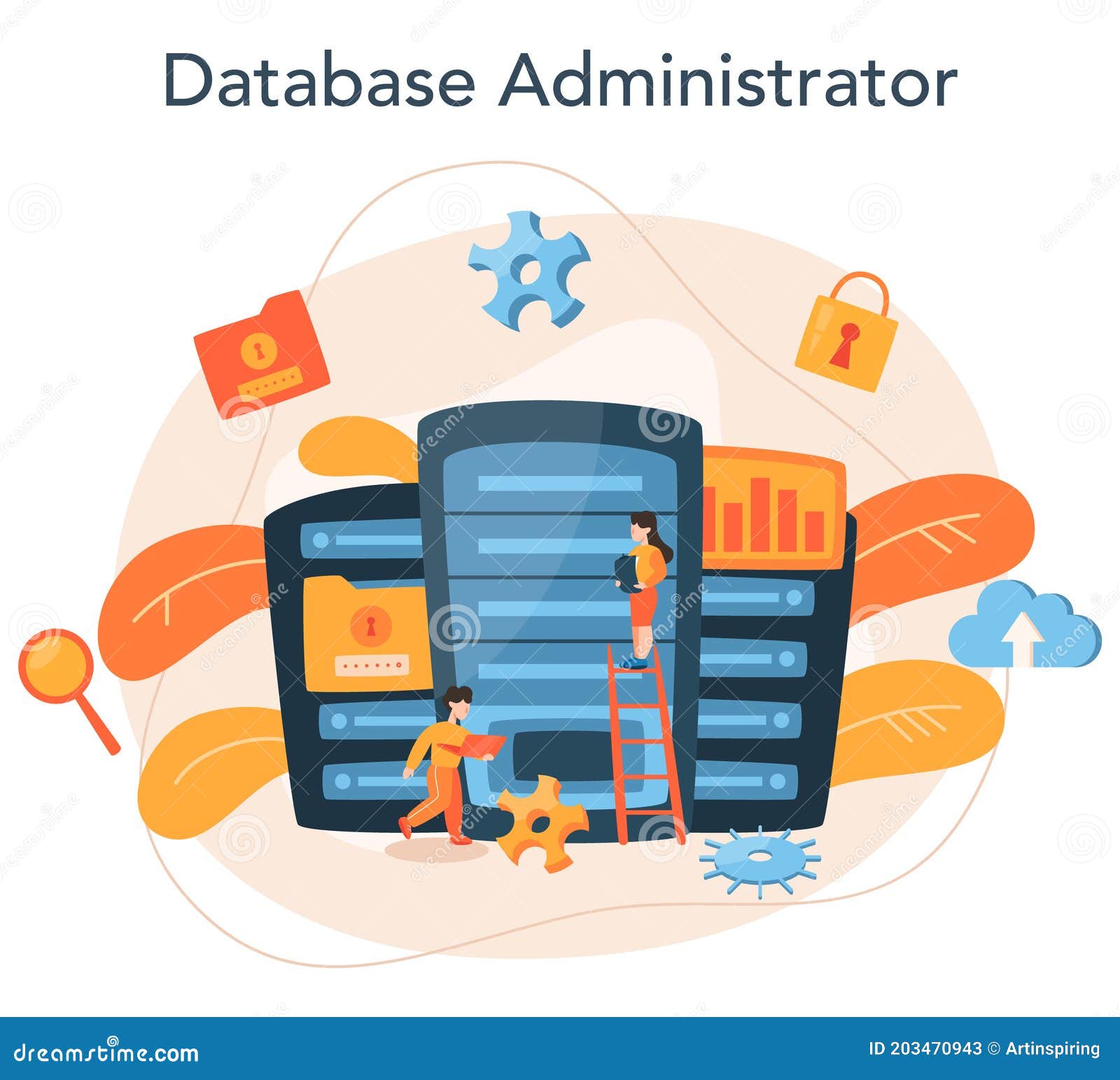 Data Base Administrator Concept. it Professional Specialist Stock ...
