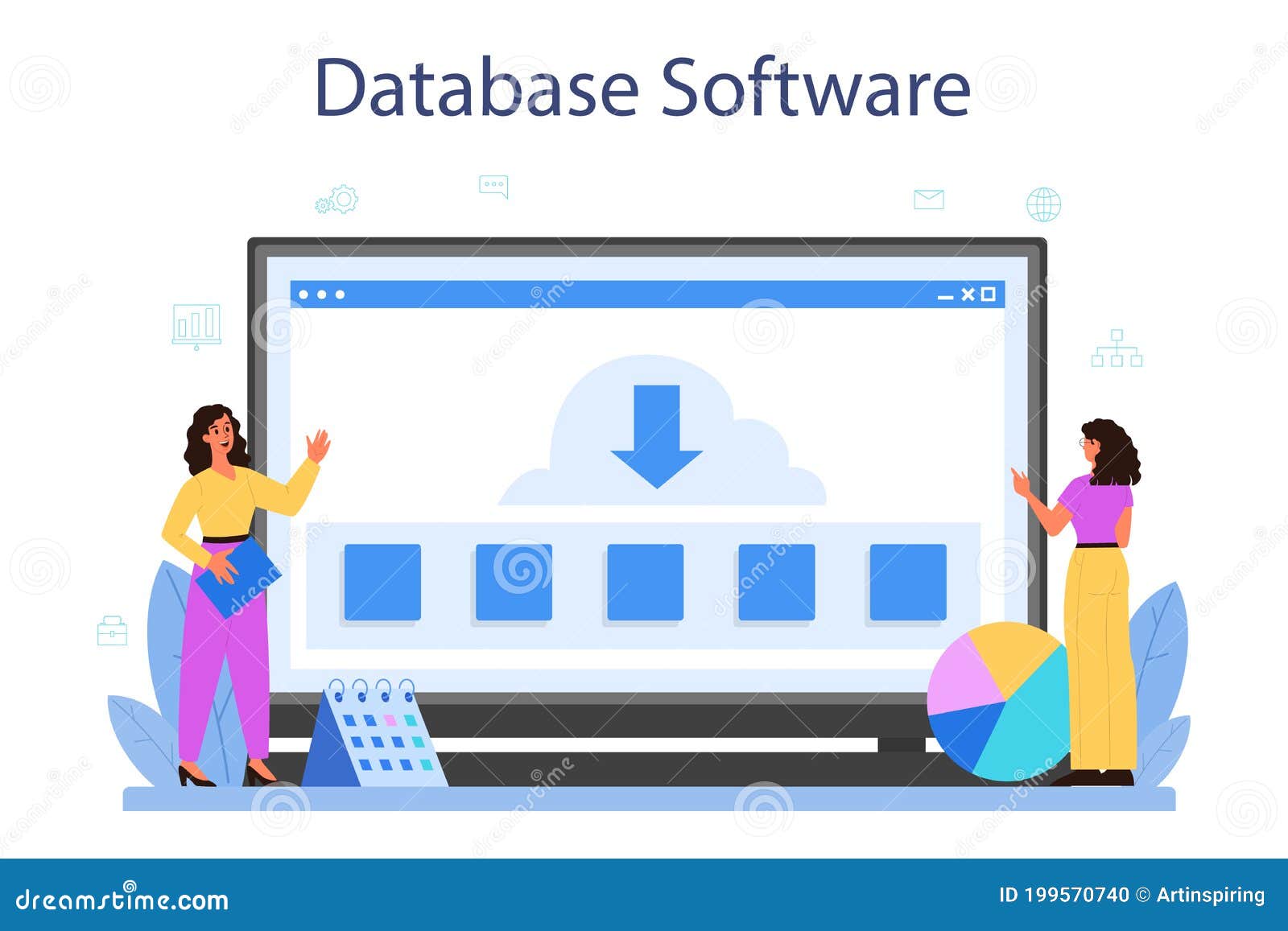 Data Base Administrator Online Service or Platform. Female and Male ...