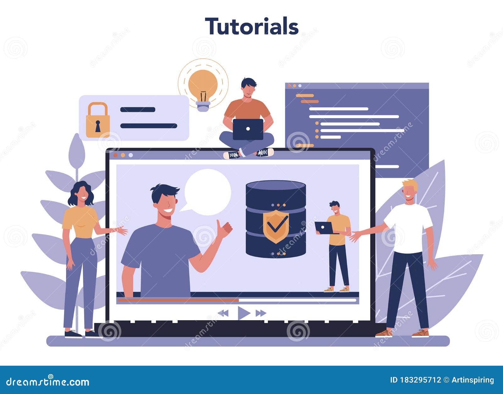 Data Base Administrator Online Service or Platform. Female and Stock ...
