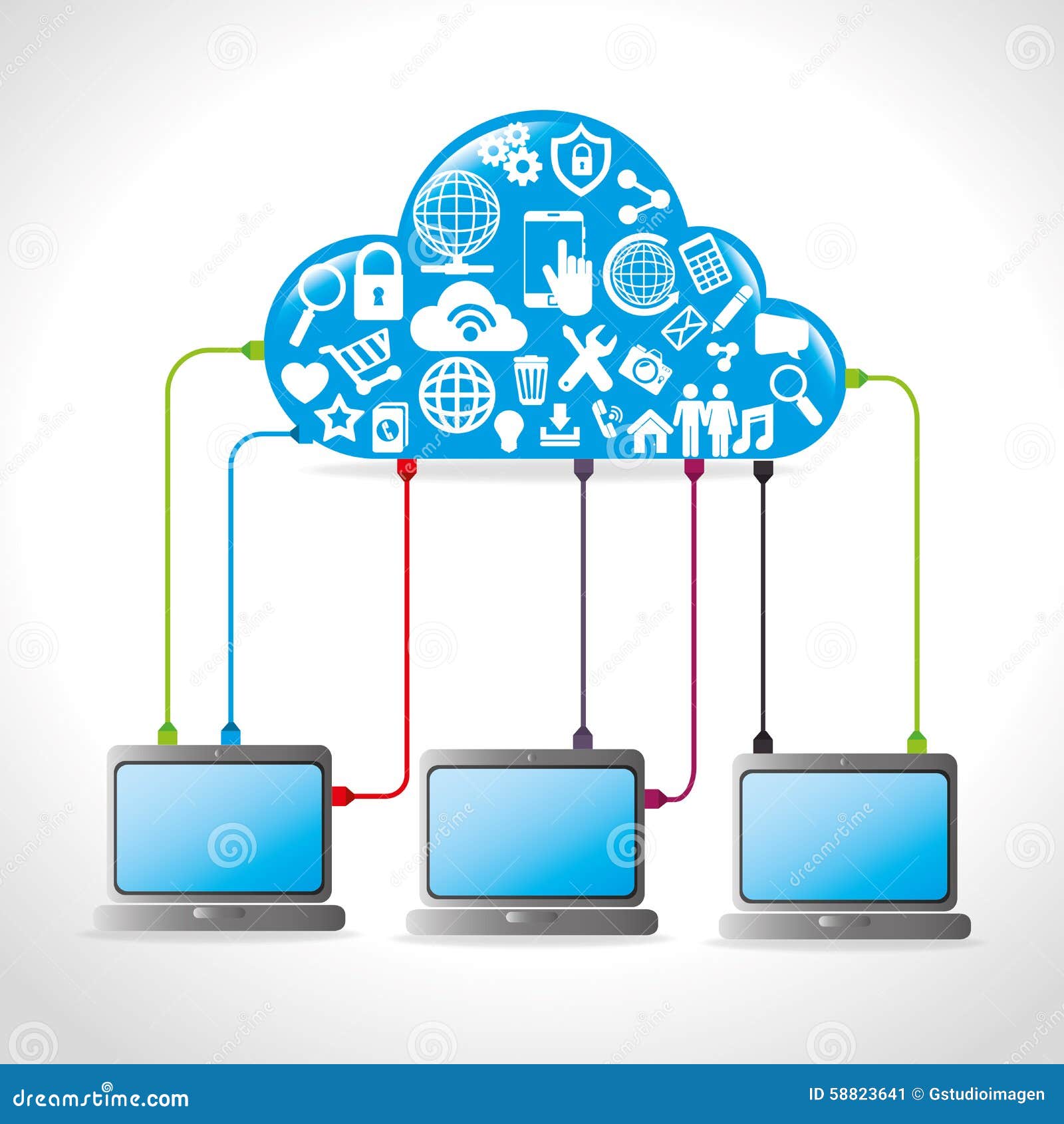 Data base design. stock vector. Illustration of data - 58823641