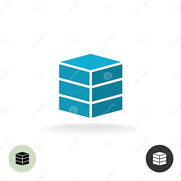 Data Base Logo. Simple Geometric 3d Box Symbol Stock Vector ...