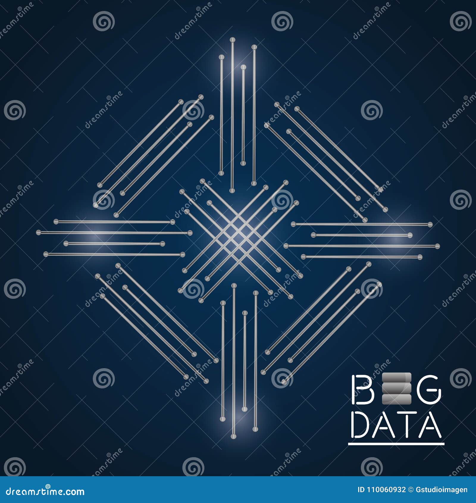 Data Base Process Abstract Circuit Structure Analysis Stock Vector