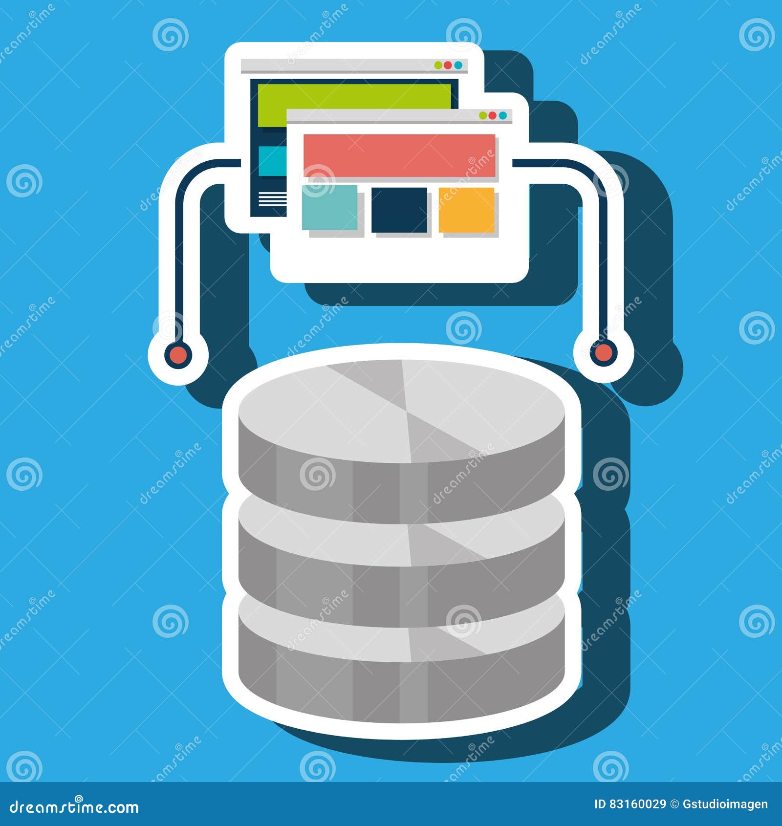Data base web page stock illustration. Illustration of element - 83160029