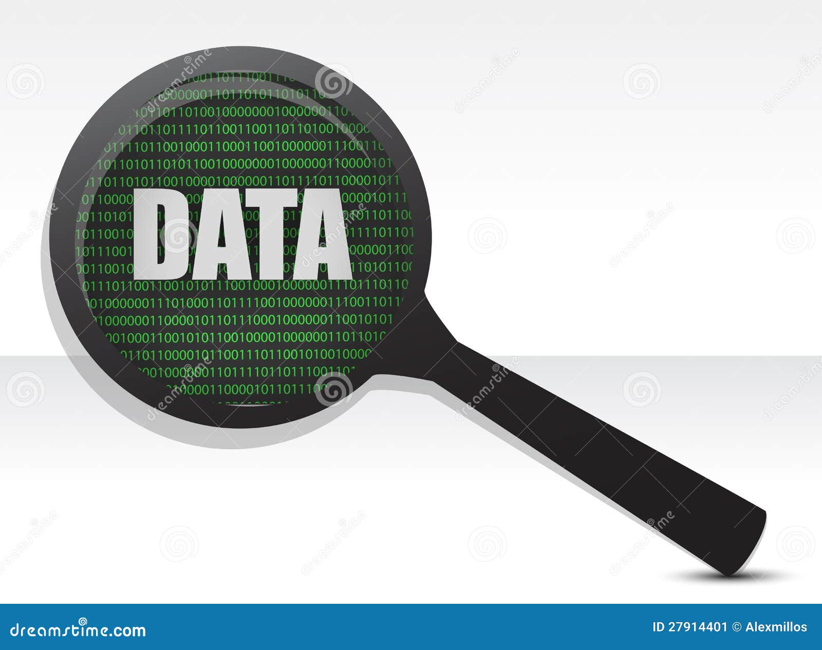 Data Binary Magnifier Concept Stock Illustration - Illustration of ...