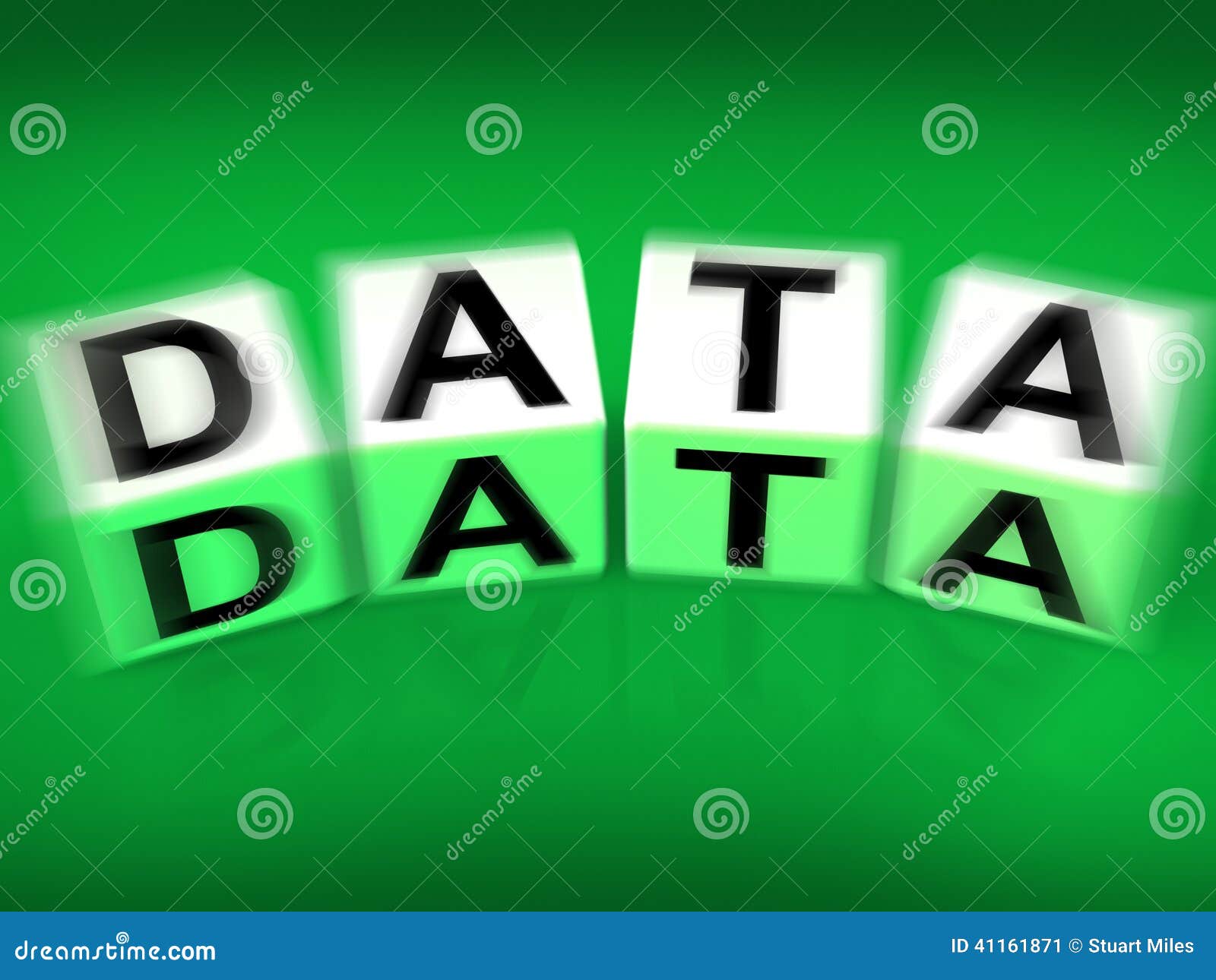 Data Blocks Displays Info Technology or Database Stock Illustration ...