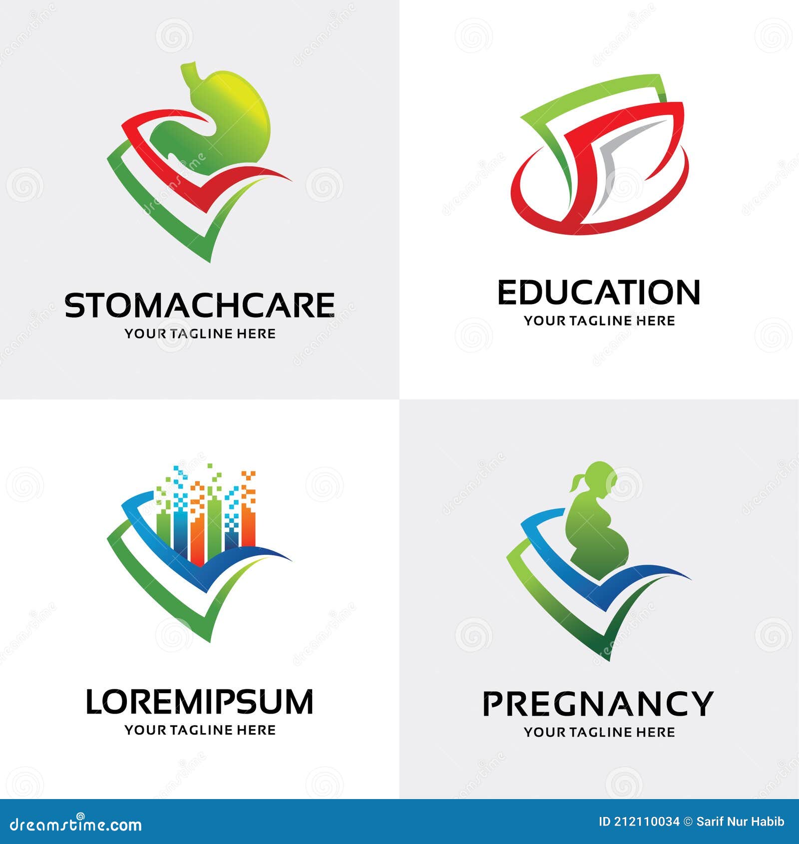 Data Book Logo Set Design Template Collection Stock Vector ...