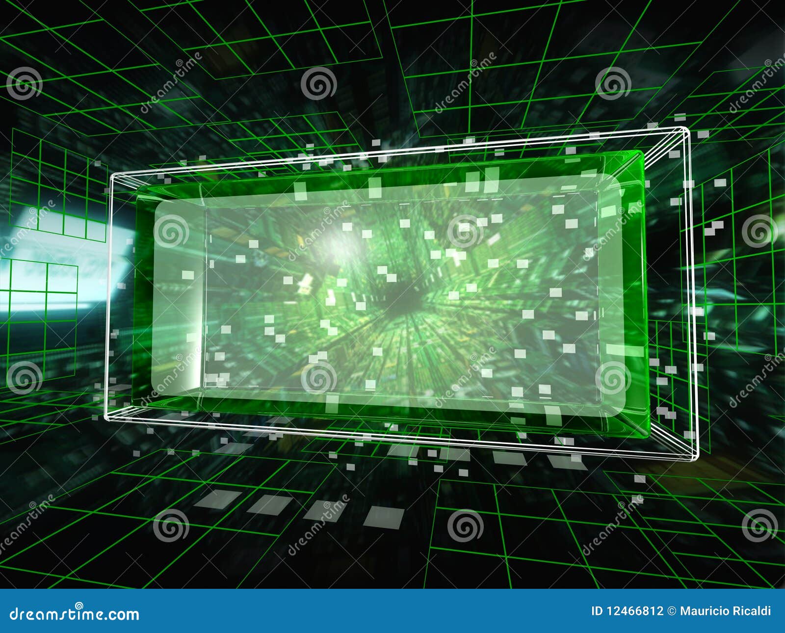 Data box stock illustration. Illustration of bytes, crystal - 12466812