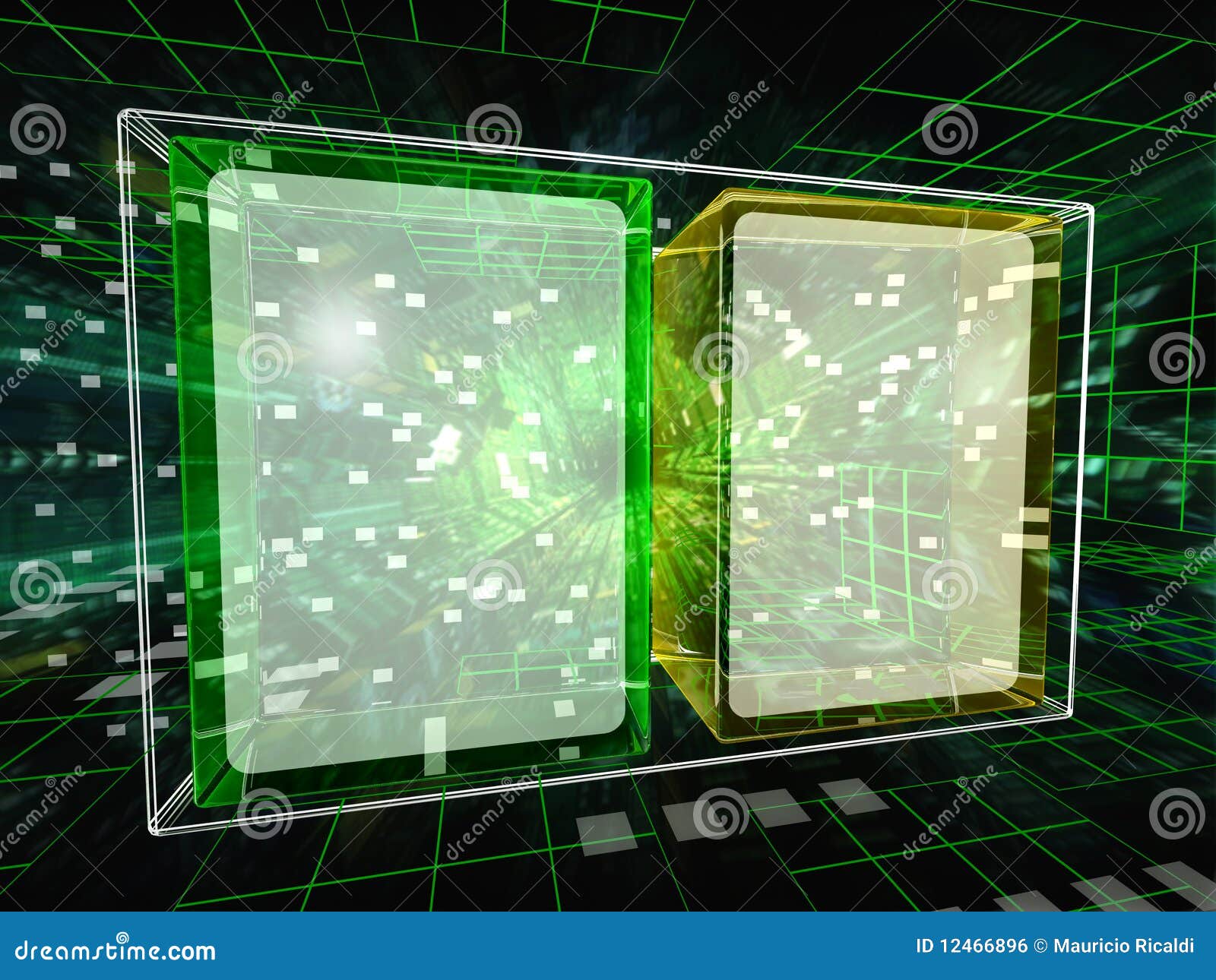 Data boxes stock illustration. Illustration of cyberspace - 12466896