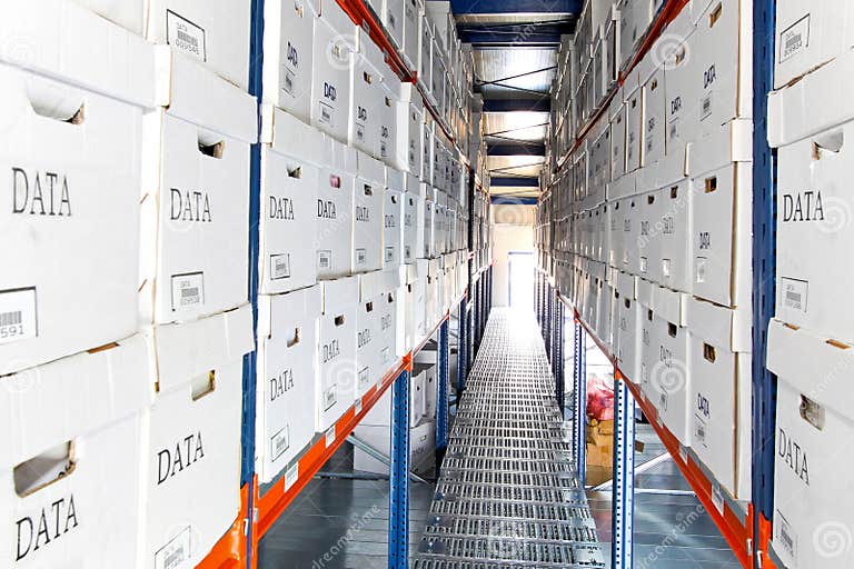 Data boxes rows stock image. Image of rows, interior - 10412183