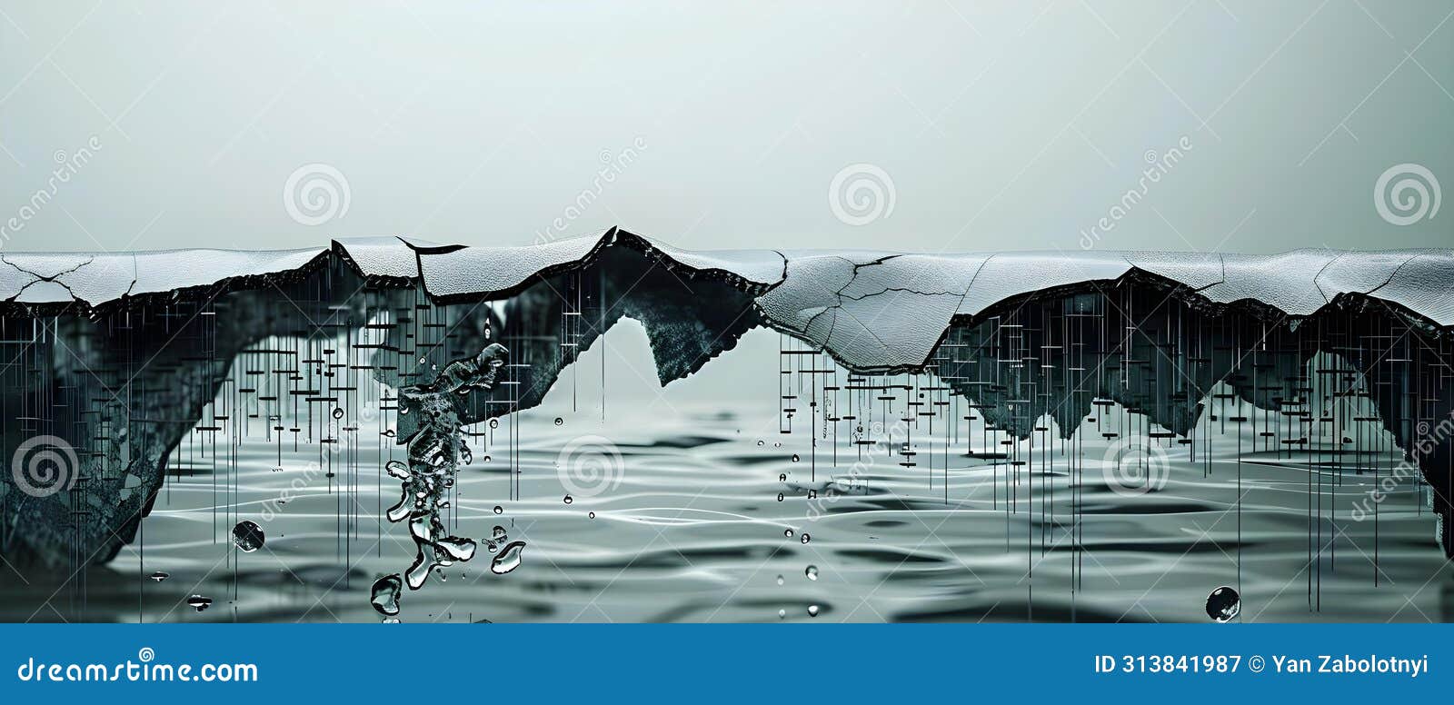 Digital Deluge: A Minimalist Symphony Of Connectivity. Concept ...