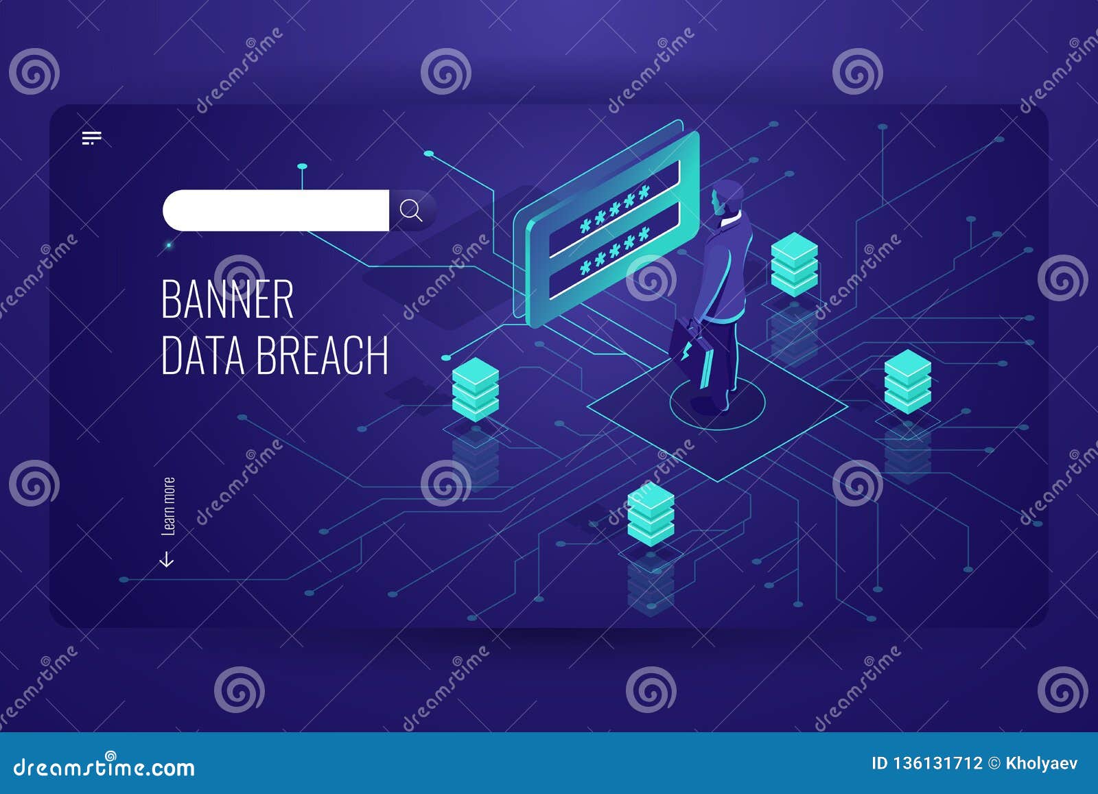 Data Breach, Hacker Attack, Password Guessing Hacking, Digital ...