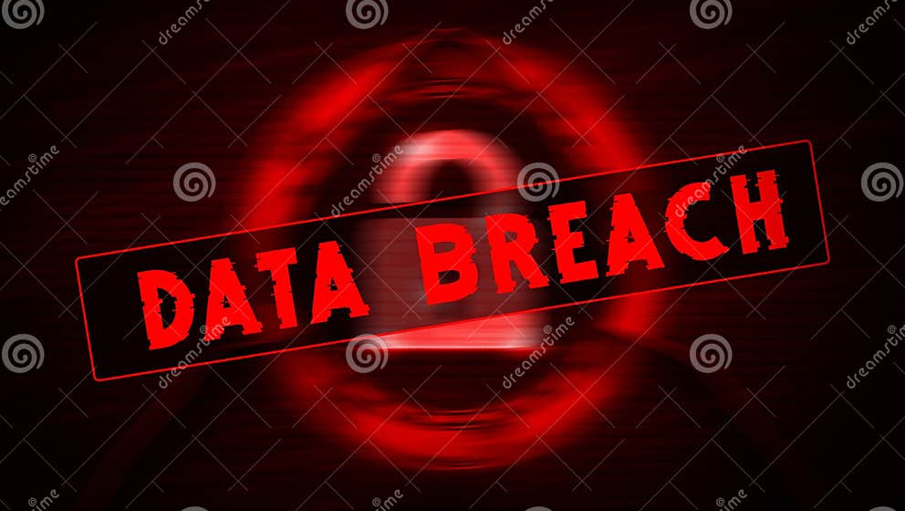 Data Breach and Security Threats Concept Background in Red Alarming ...