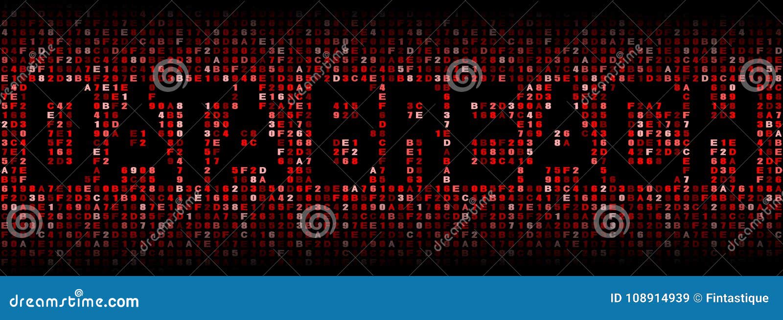 Data Breach Text on Hex Code Illustration Stock Illustration ...