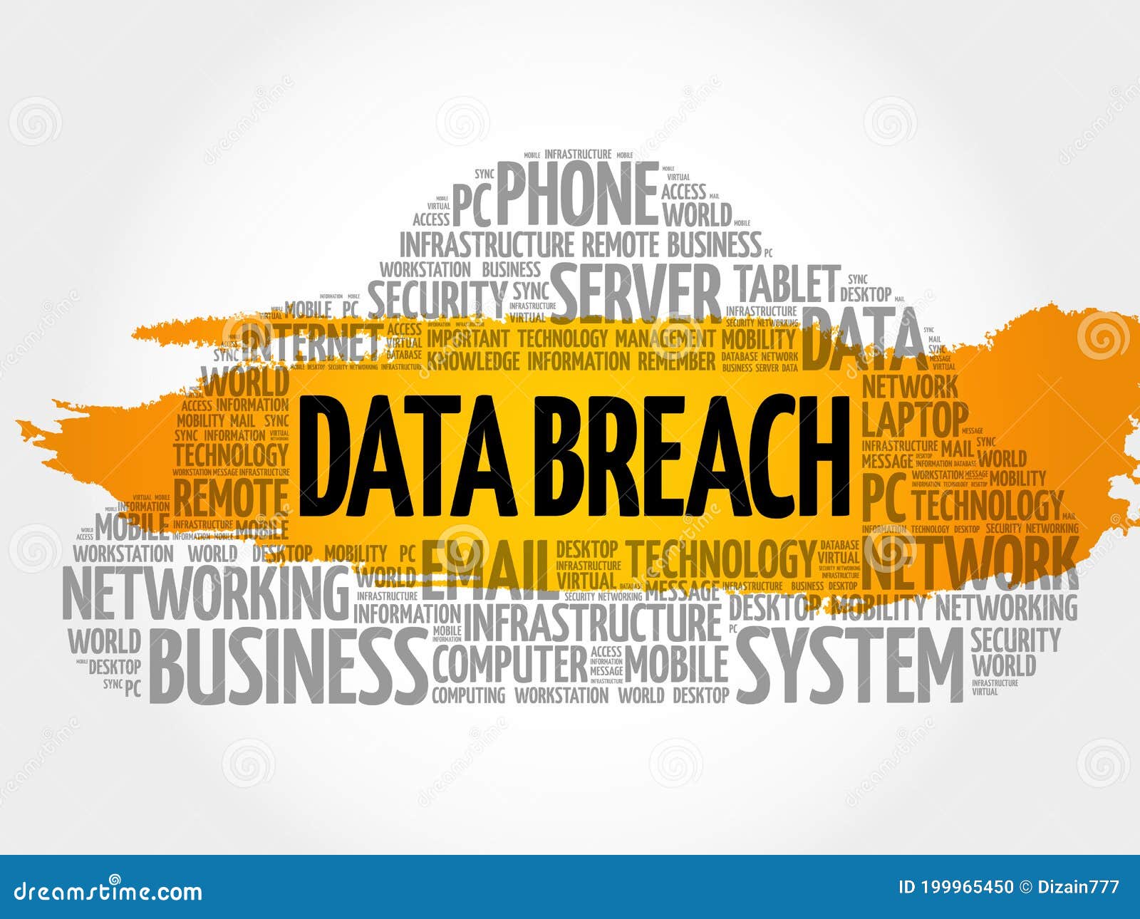 Data Breach Word Cloud Collage Stock Illustration - Illustration of ...