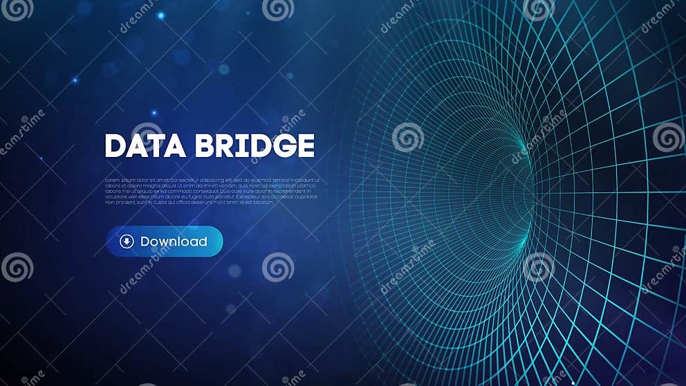 Data Bridge Vector Illustration. Traffic Big Data and Data ...