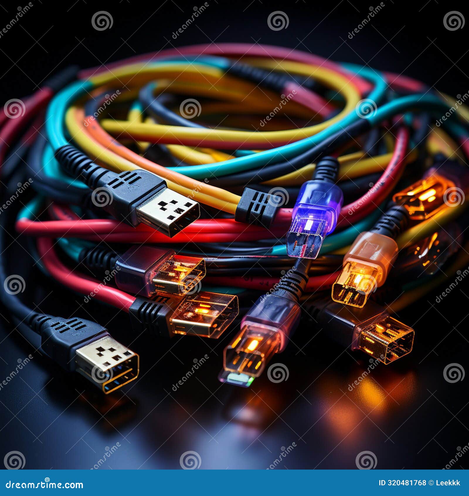 Computer Equipment Data Cable Technology Illustration Stock ...