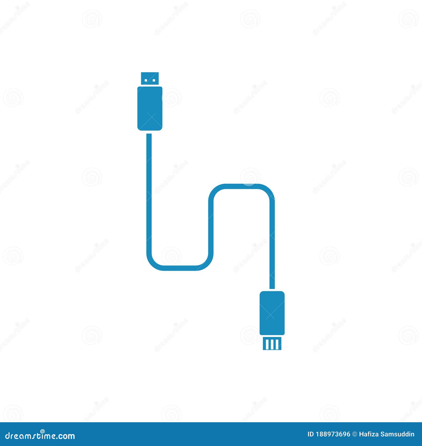 Data Cable. Vector Illustration Decorative Design Stock Vector ...
