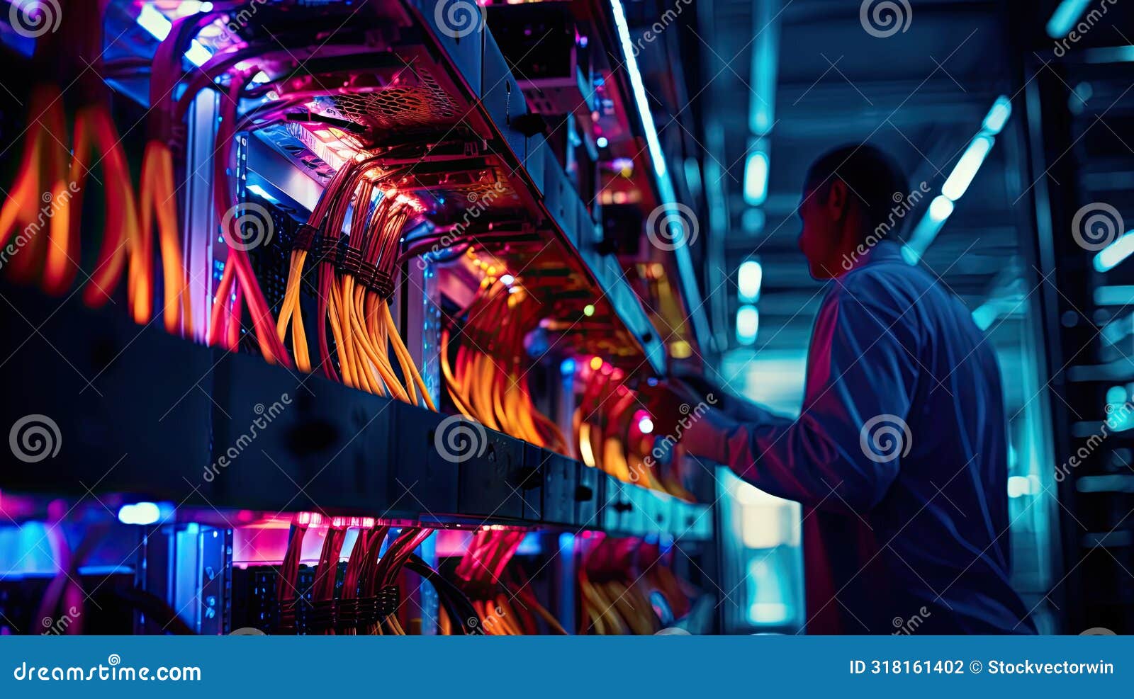 Telecommunications Cabling Structured Royalty-Free Cartoon ...