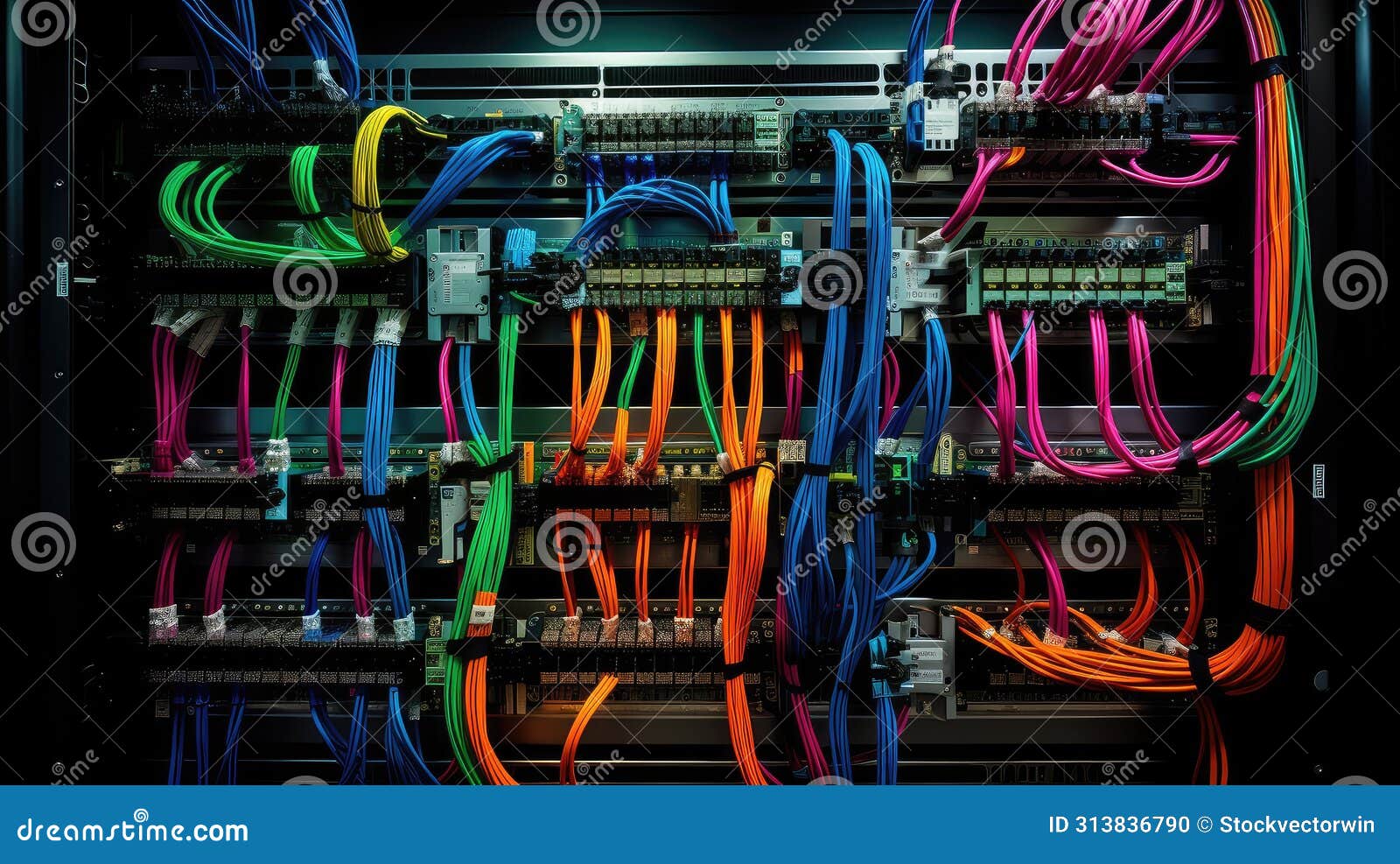 Data cabling structured stock illustration. Illustration of backbone ...