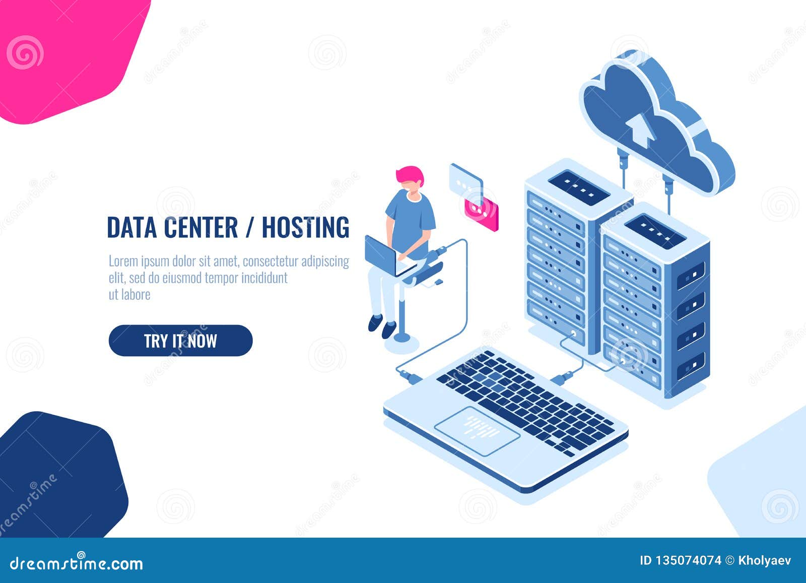 Data Calculation and Auditing Isometric, Engineer Working with Cloud ... Data Calculation and Auditing Isometric, Engineer Working with Cloud ...