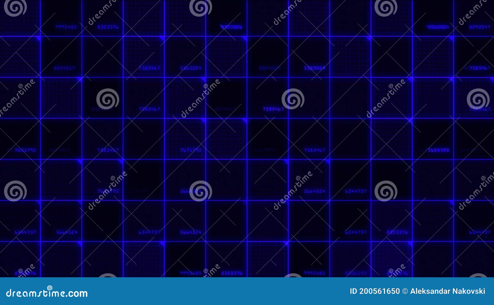 Data cell abstract blue 4k stock footage. Video of network - 200561650