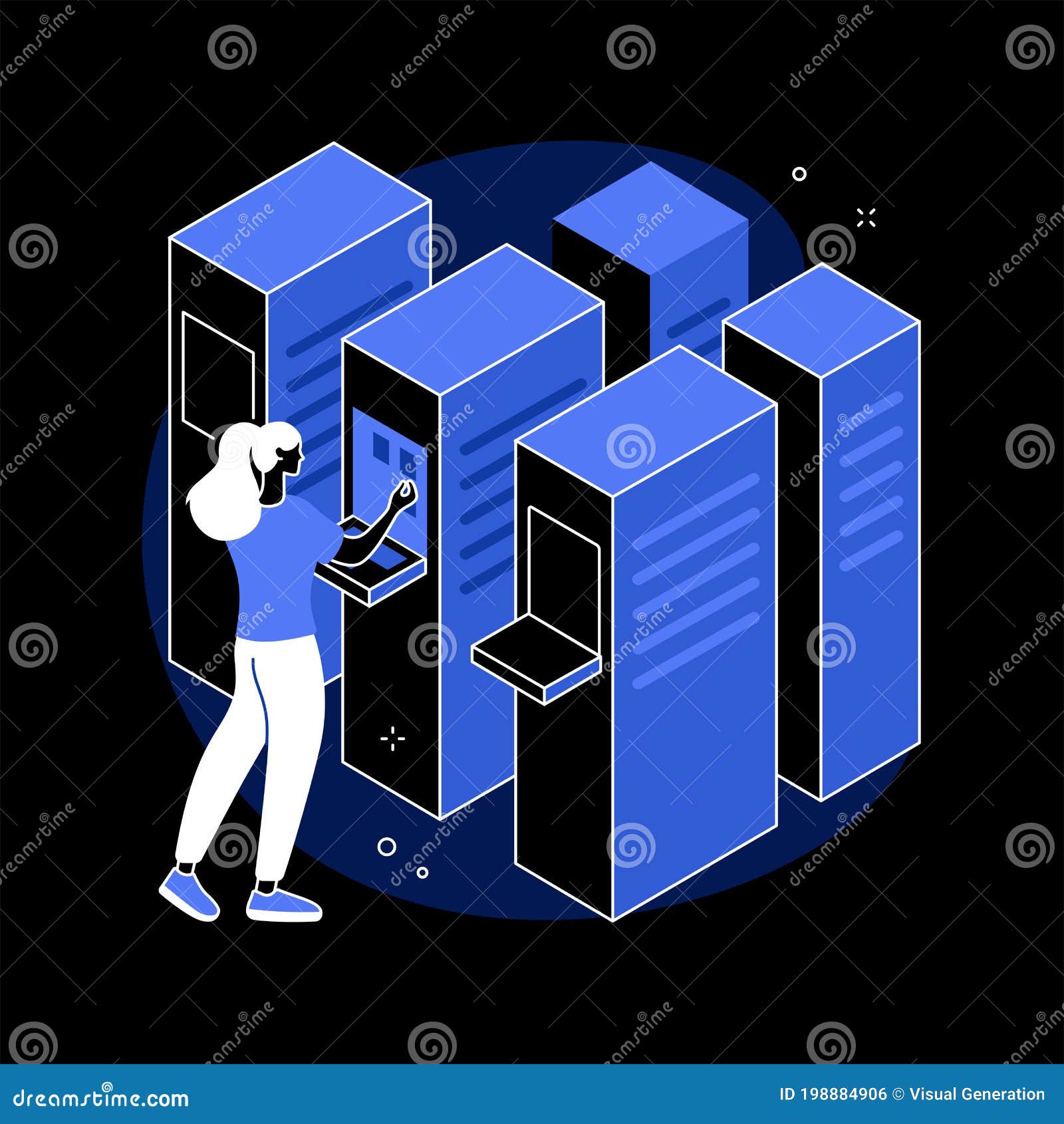 Data Center Abstract Concept Vector Illustration. Stock Vector ...