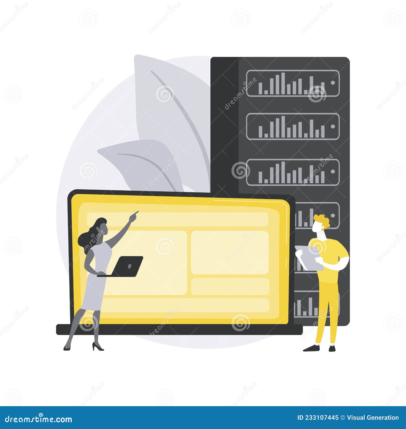 Data Center Abstract Concept Vector Illustration. Stock Vector ...
