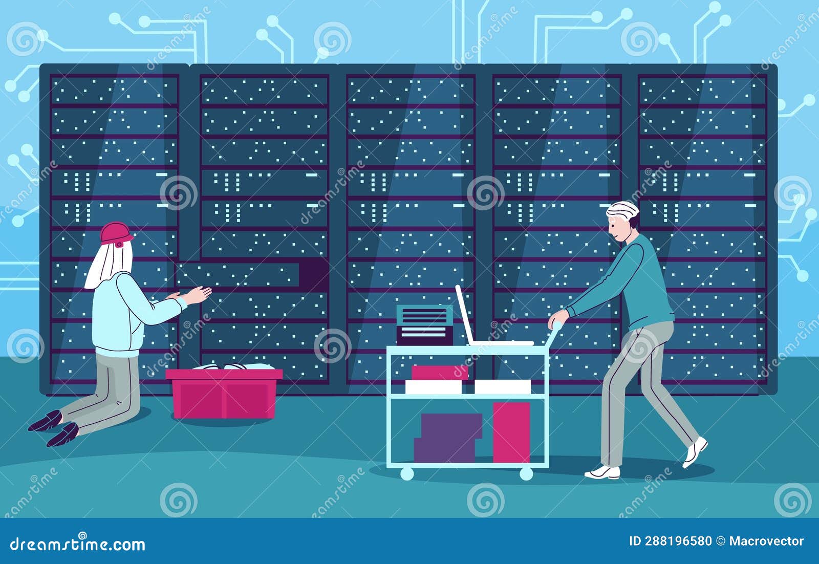 Data Lifecycle Blue Gradient Concept Icon Cartoon Vector ...
