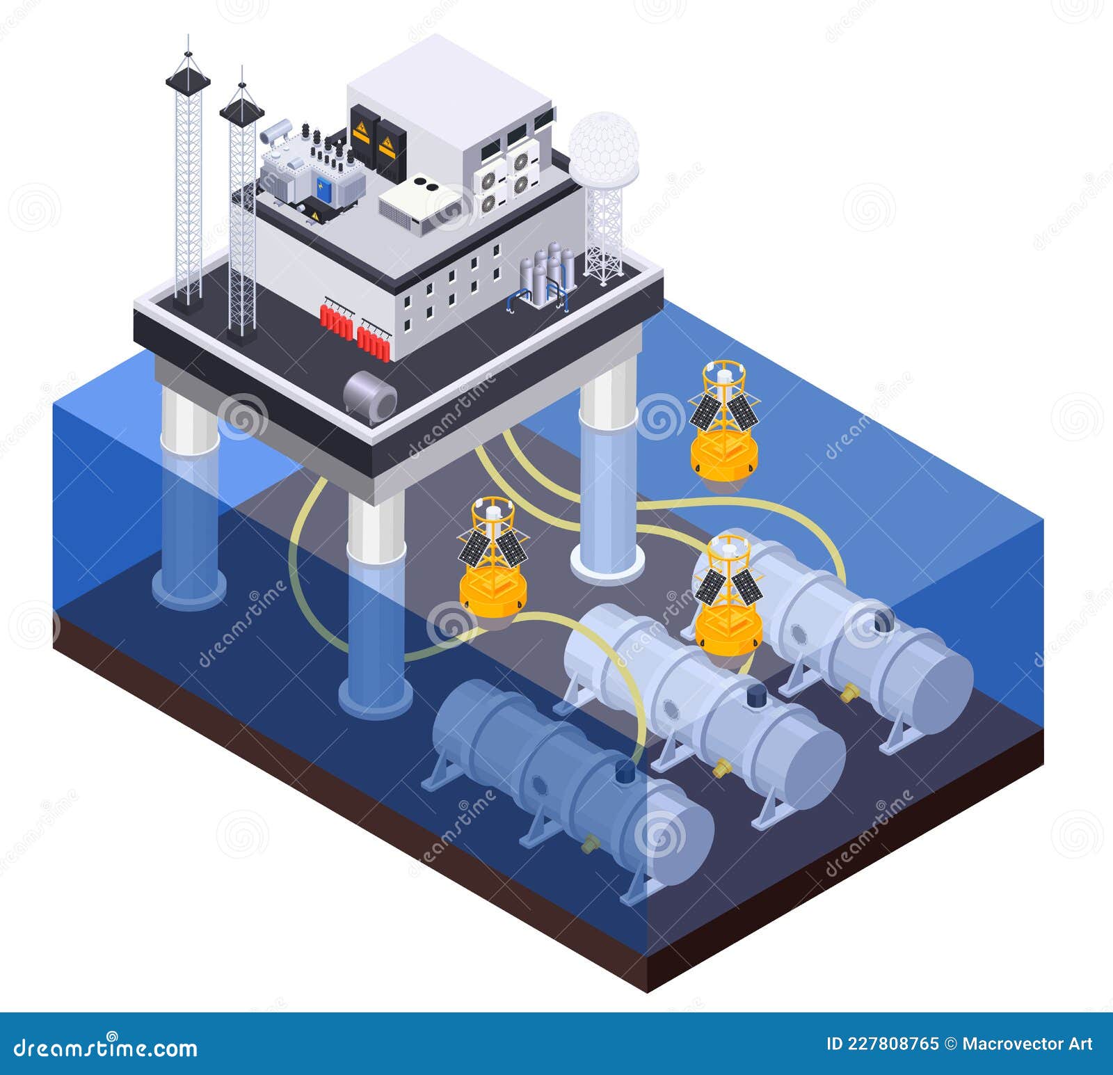 Data Center Isometric Composition Stock Vector - Illustration of ...