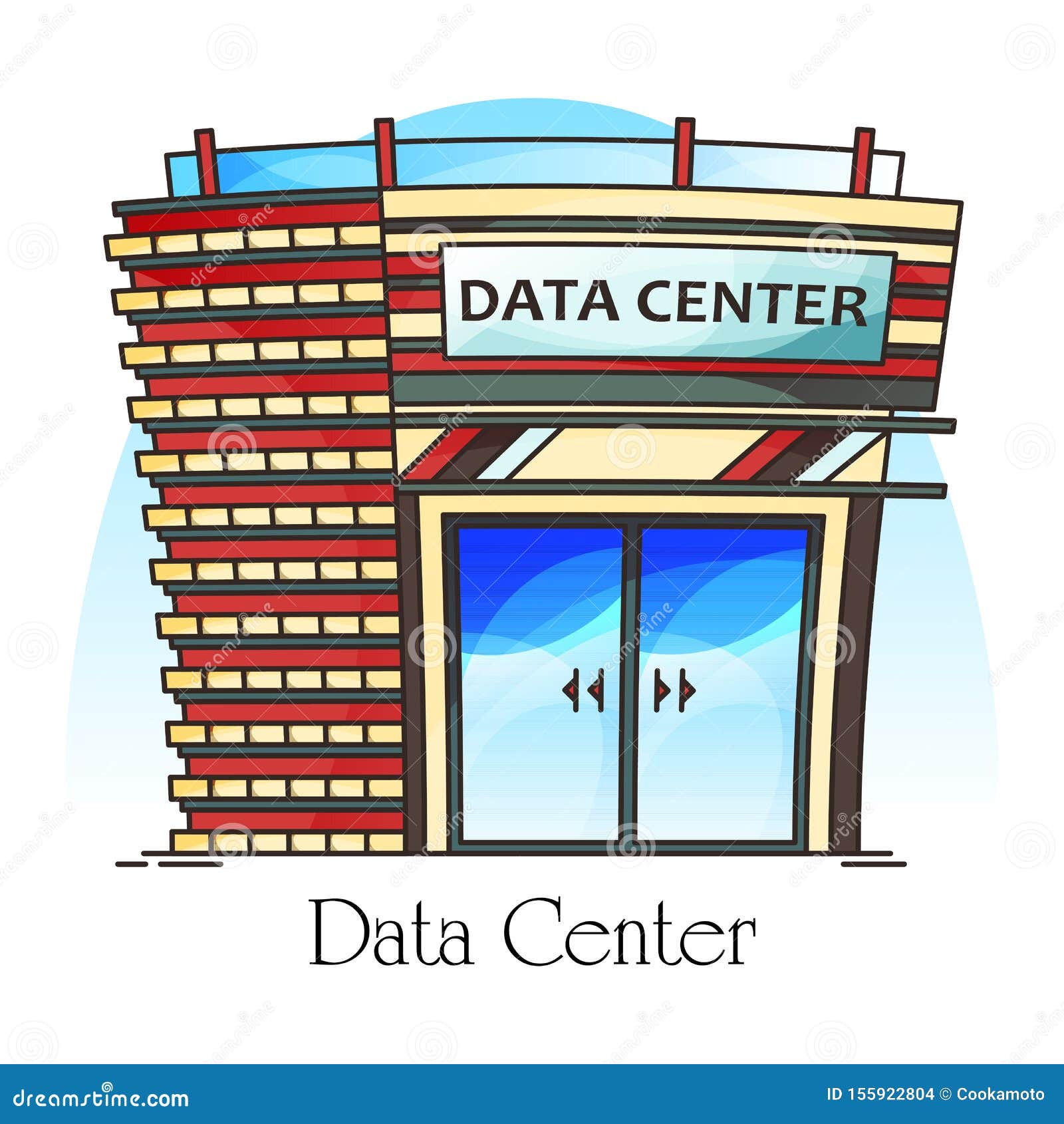 Data Center or Centre Exterior View. Datacenter Stock Vector ...
