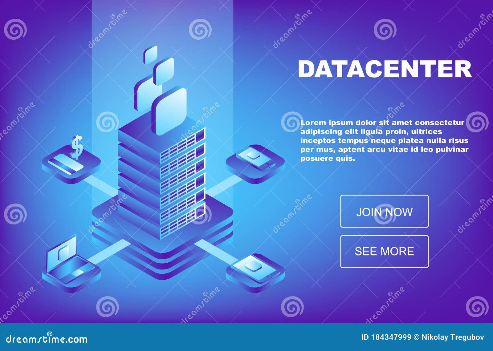 Data Center Cloud Computer Connection Hosting Server Database Mainframe Powered Server High