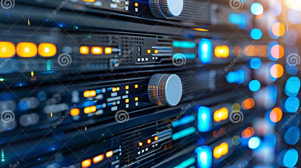 Data Center Cloud Servers with Illuminated Status Indicators for ...