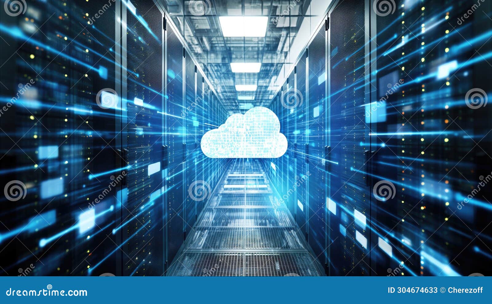 Cloud Data Center stock image. Image of communication - 304674633