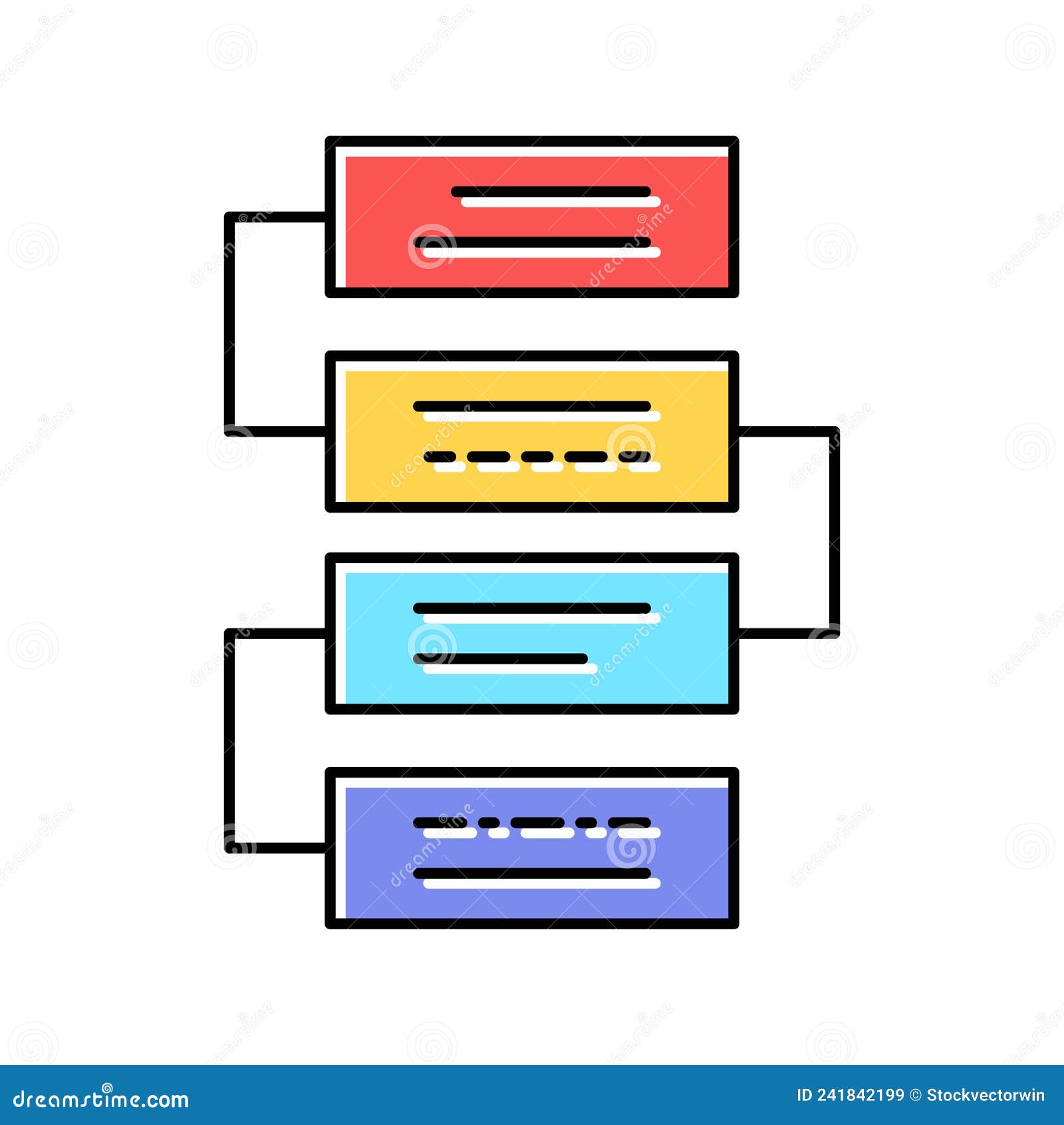 Data Center Color Icon Vector Illustration Stock Vector - Illustration ...
