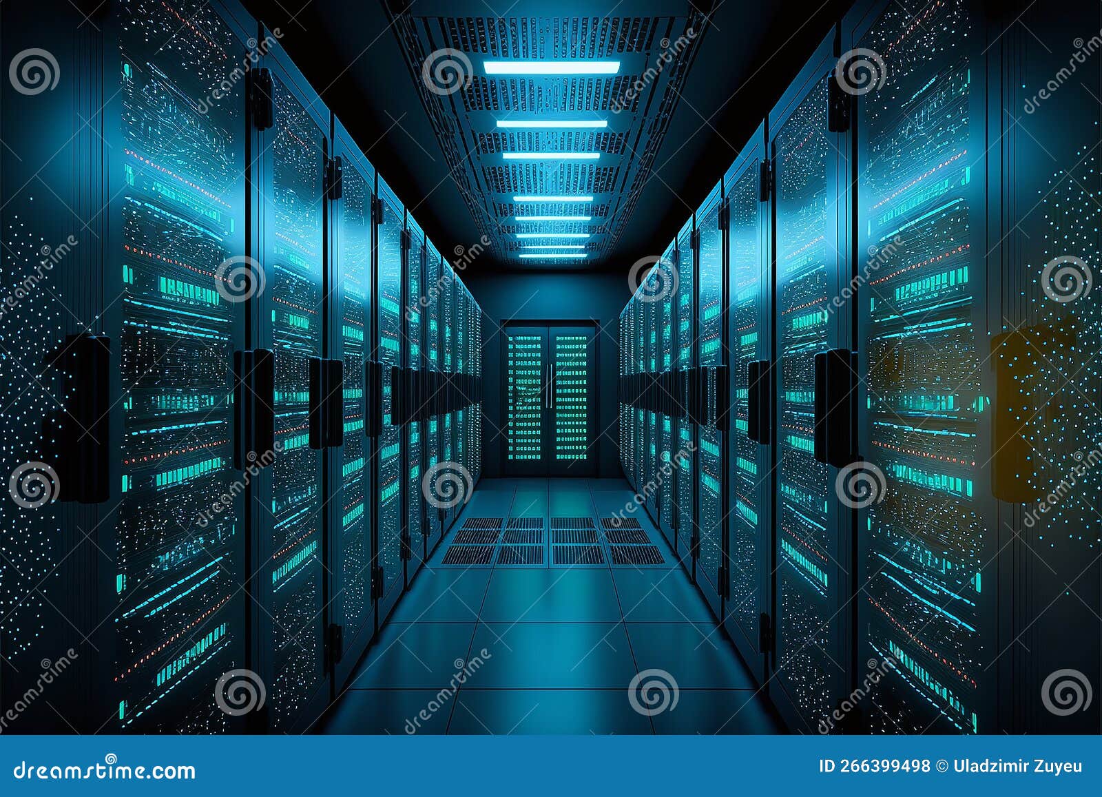 Data Center and Computer Servers. Created with Generative Ai Technology Stock Photo - Image of ...