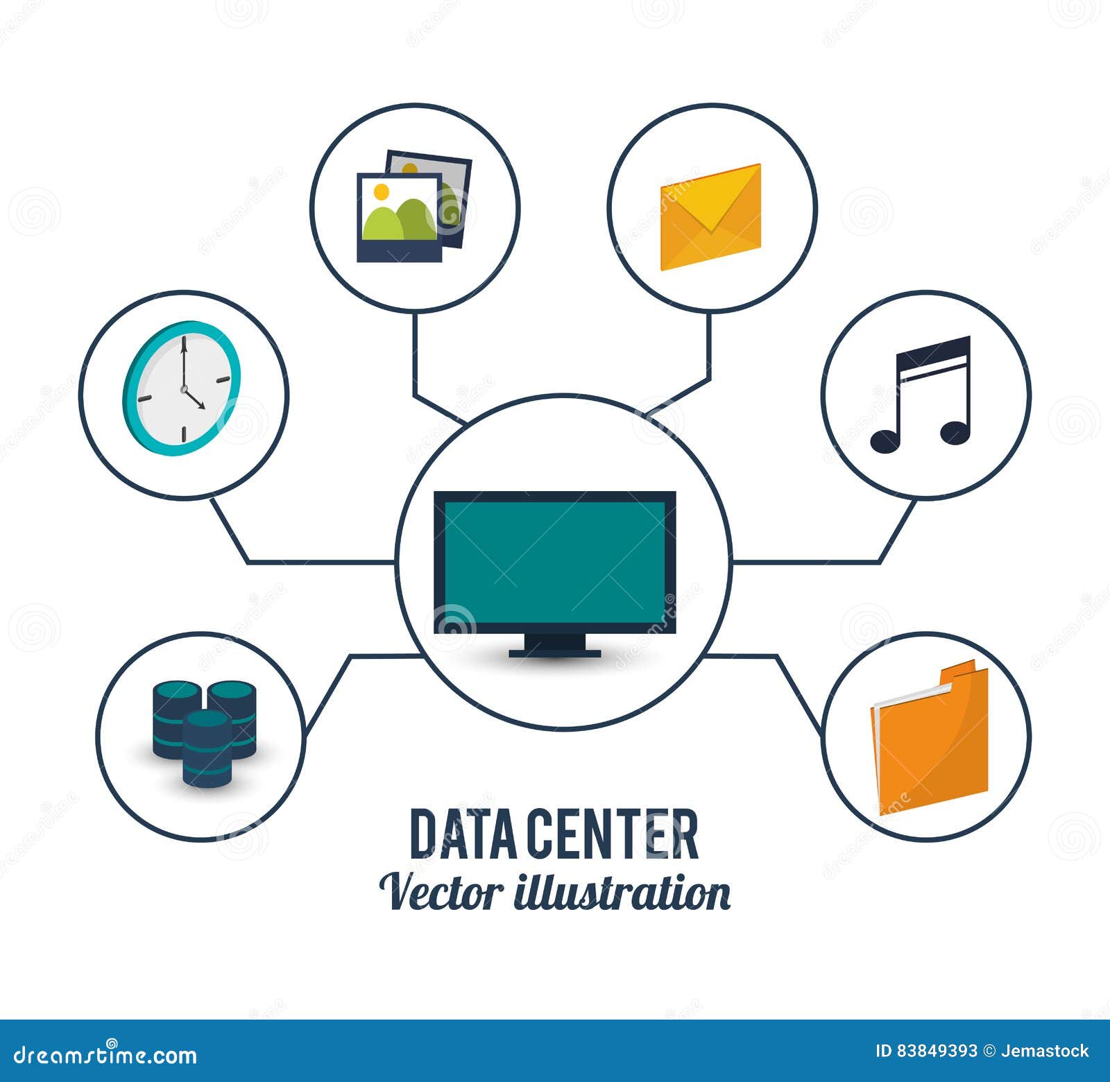 Data Center Computer Service Storage Stock Vector - Illustration of ...