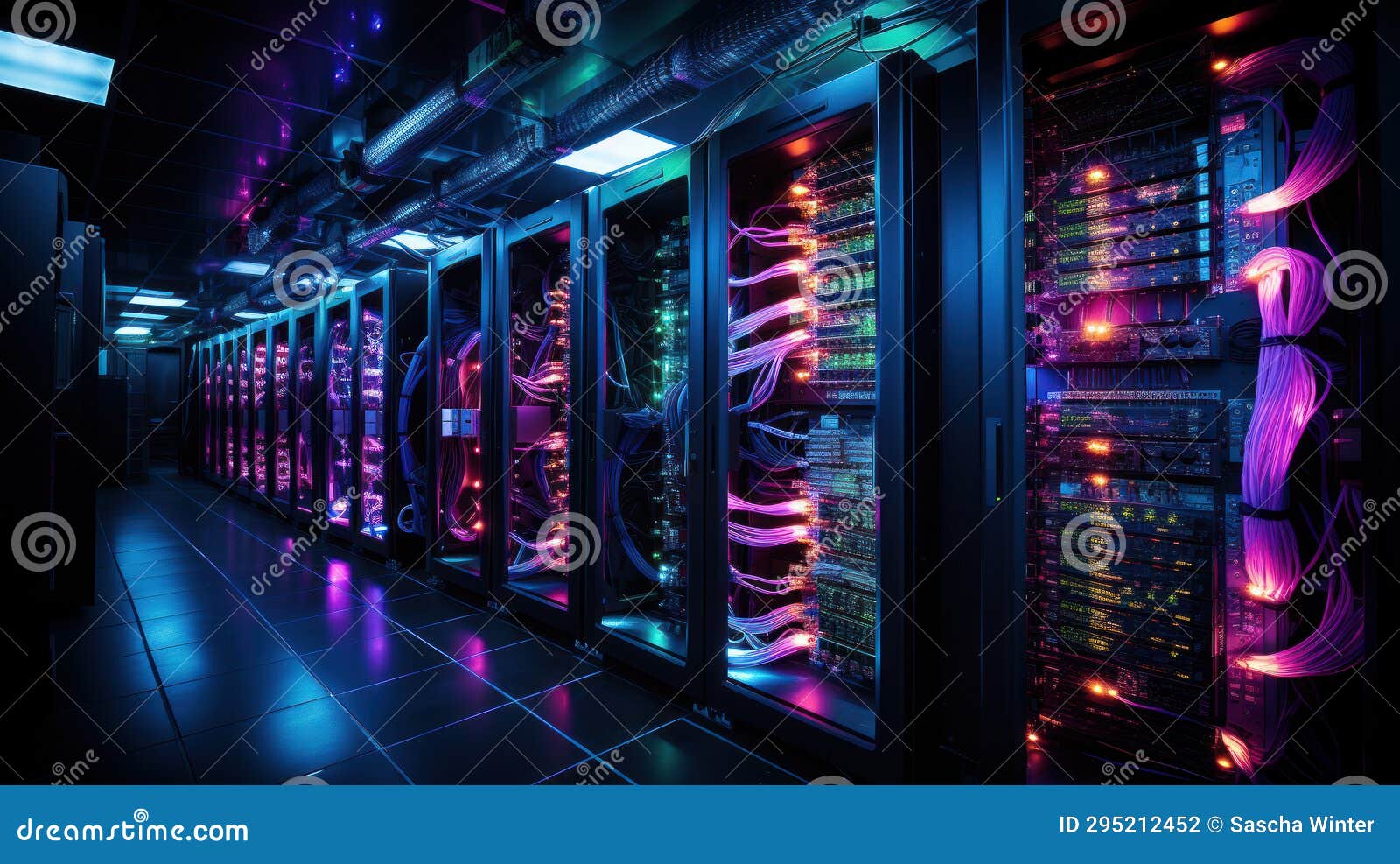 Data Center Connectivity: Network Hub with Fiber Optic Infrastructure ...