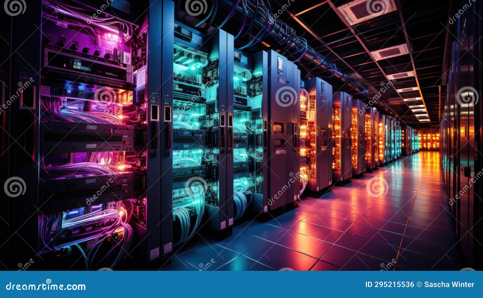 Data Center Connectivity: Network Hub with Fiber Optic Infrastructure ...