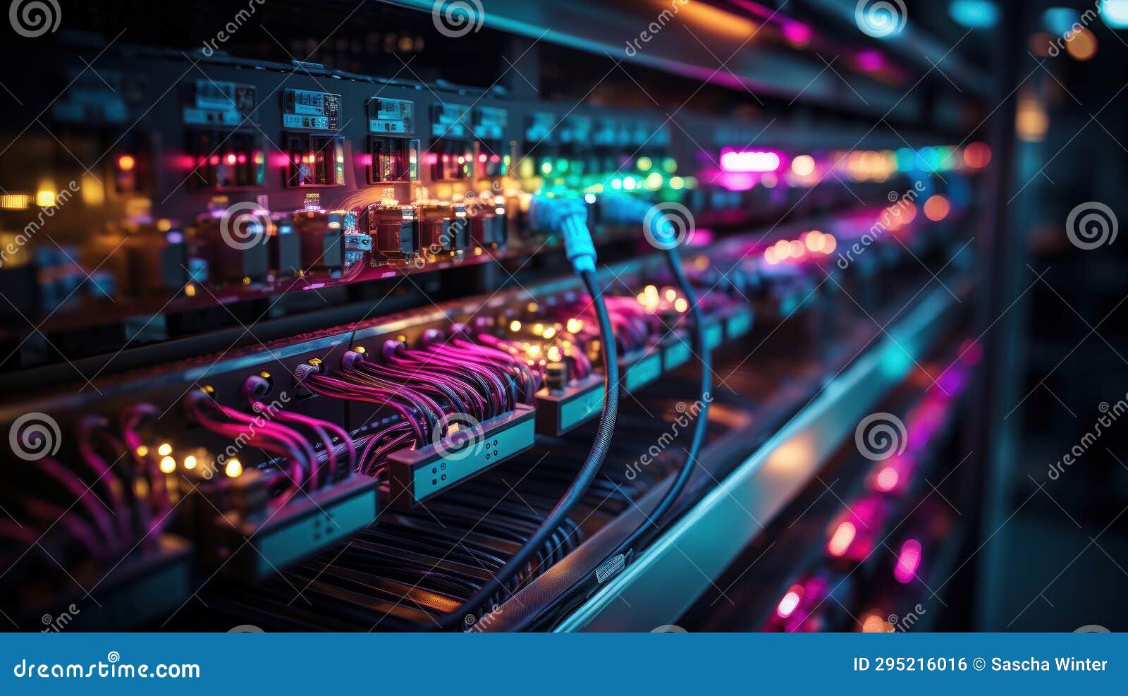 Data Center Connectivity: Network Hub with Fiber Optic Infrastructure ...