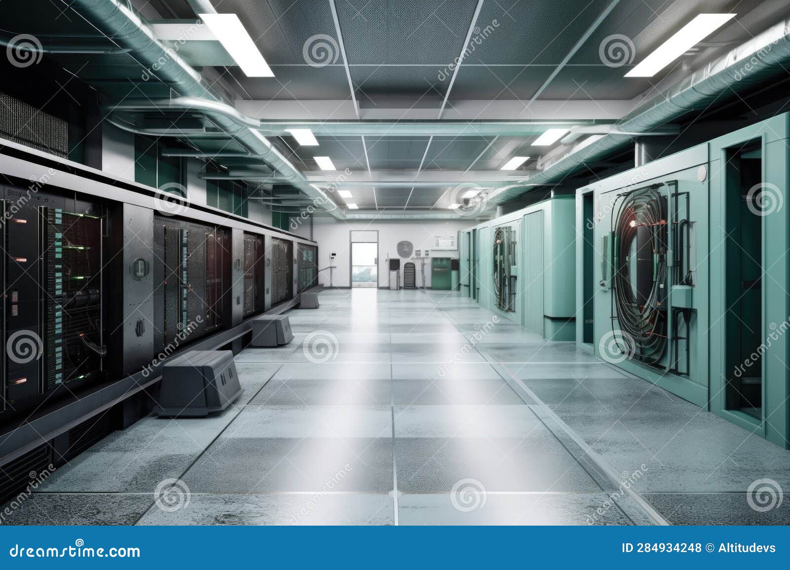 Data Center Cooling System with Air Conditioning Units Stock Photo ...