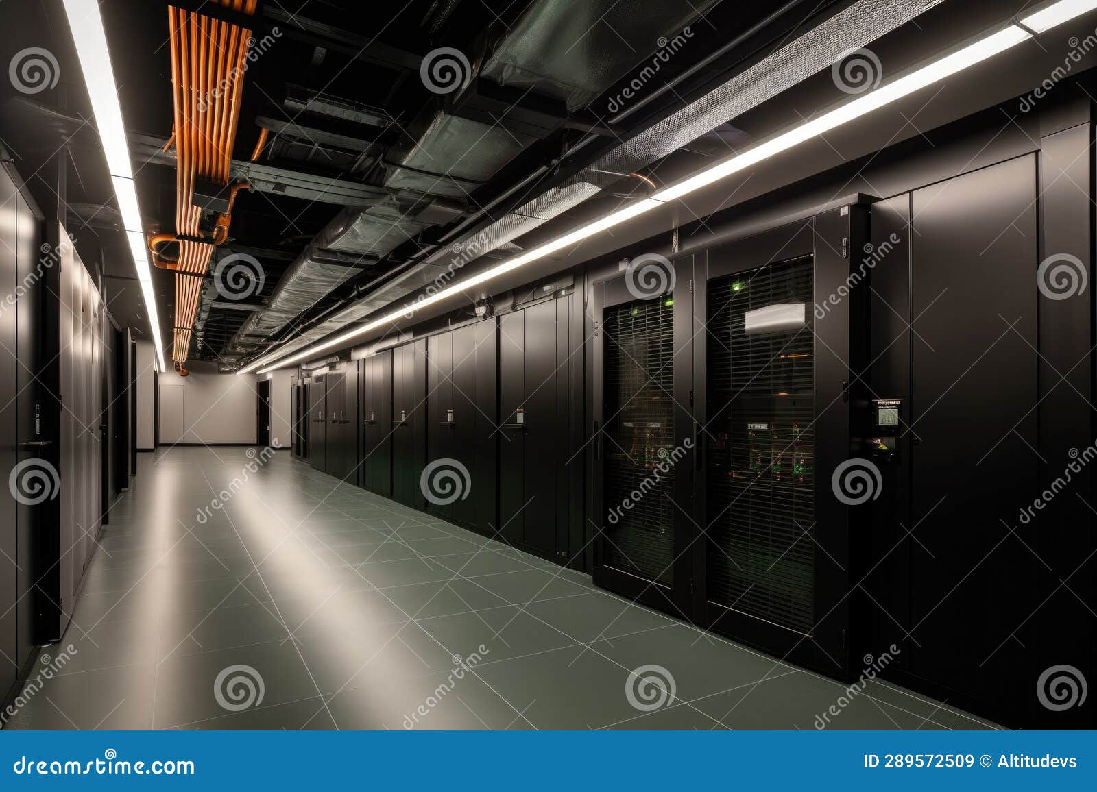 Data Center Cooling System with Air Conditioning Units Stock Image ...