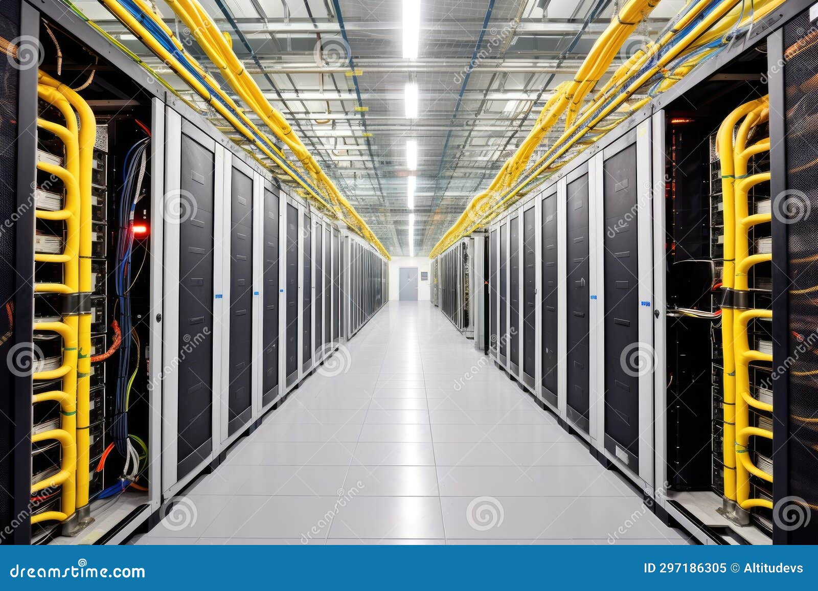 Data Center Cooling System with Large Fans Stock Image - Image of ...