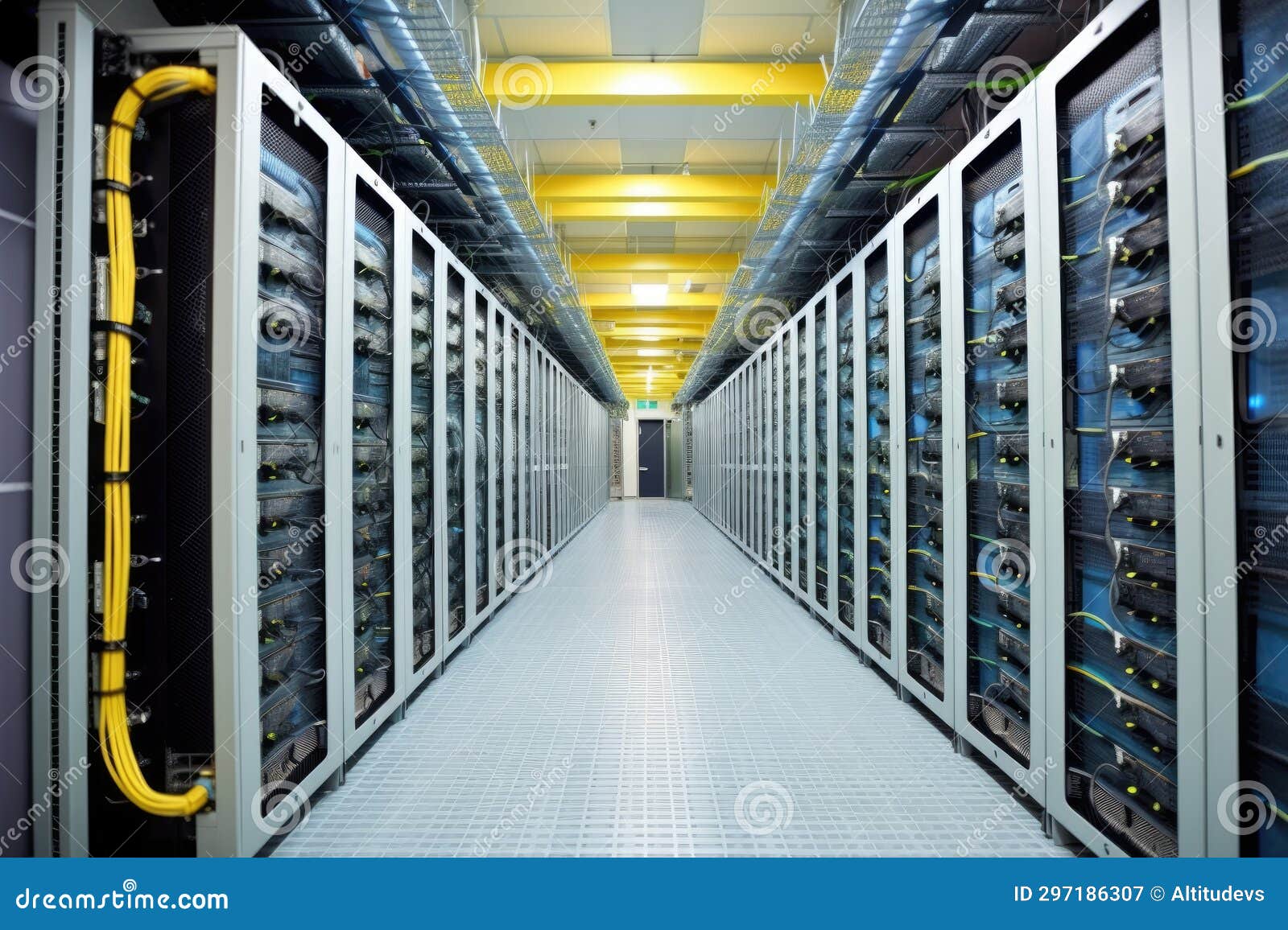 Data Center Cooling System with Large Fans Stock Image - Image of data ...