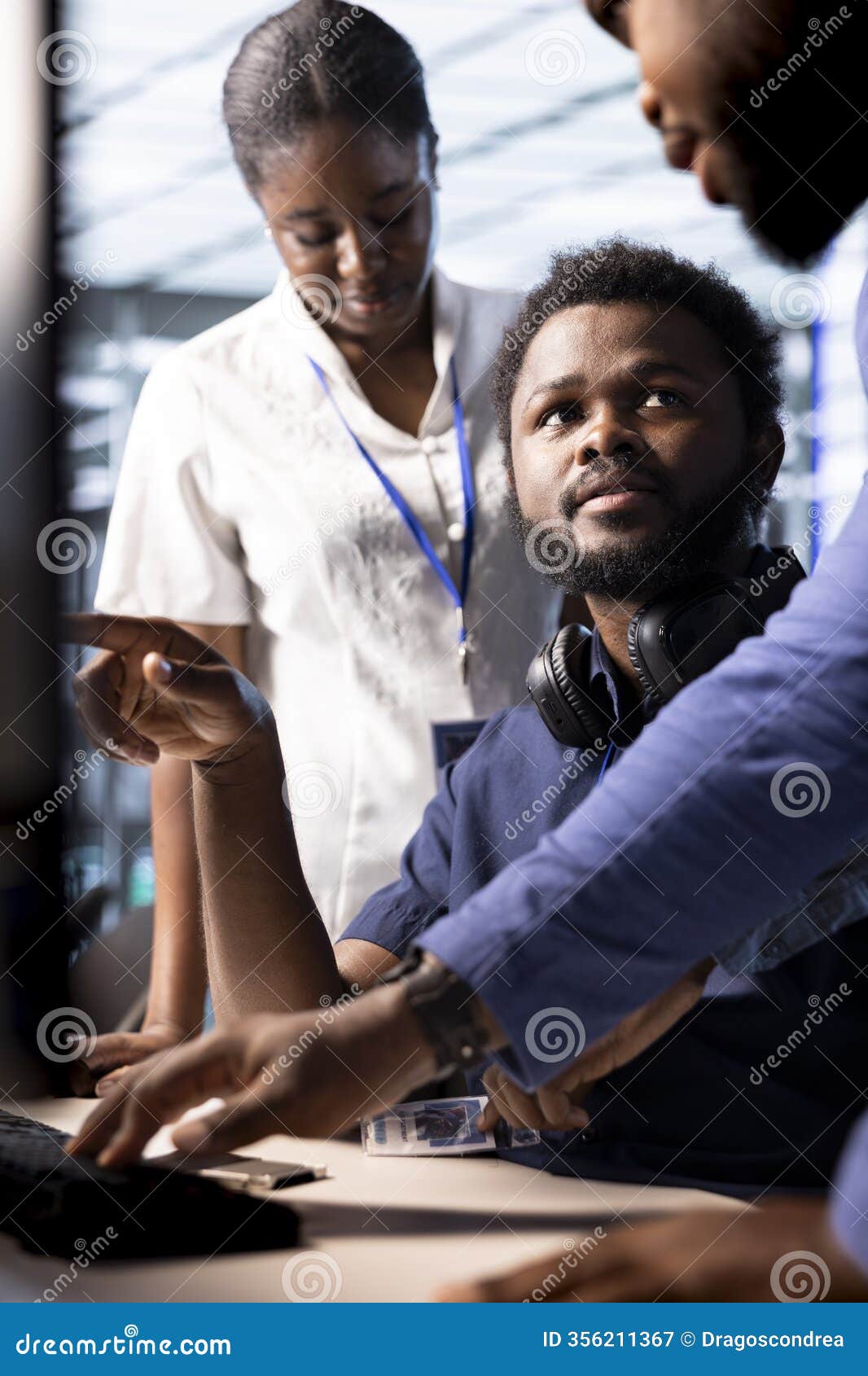 Data Center Coworkers Doing Brainstorming, Using Programming Languages Stock Image - Image of ...