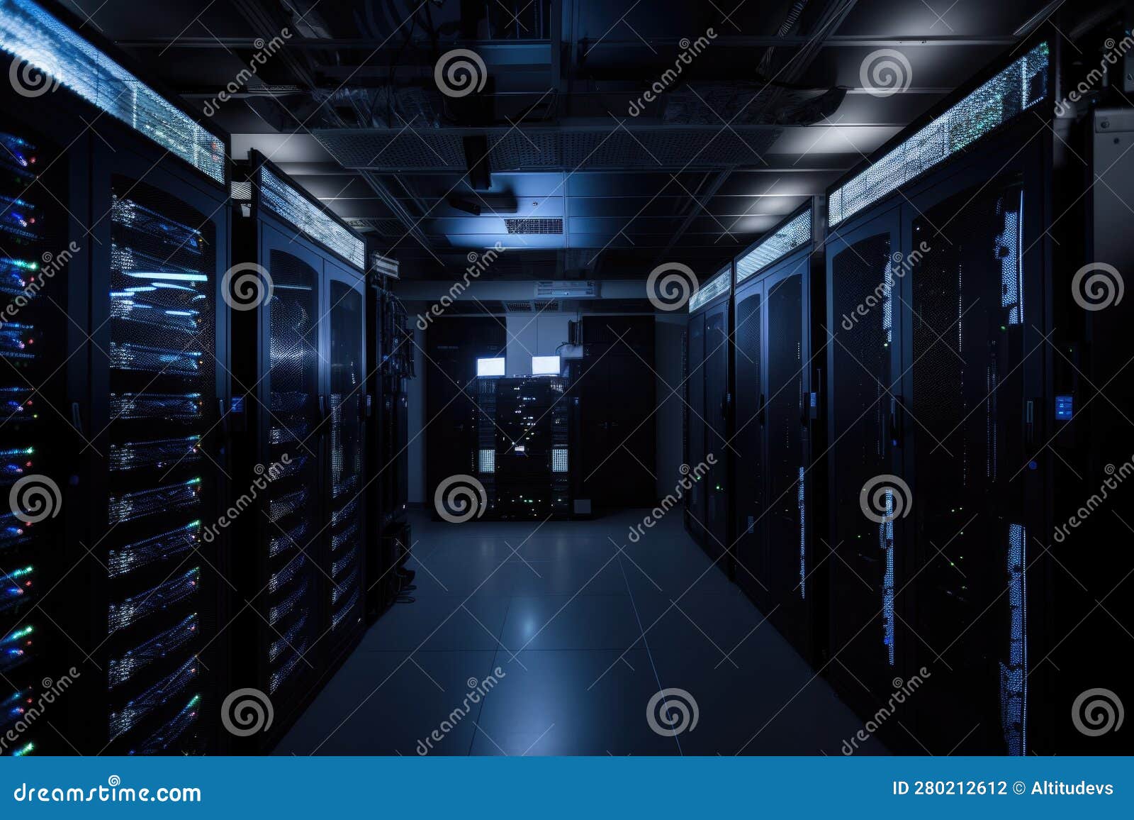 Data Center with Crac Units and Backup Generators for High-availability ...